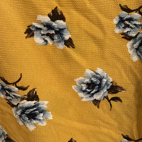 Tops | Yellow And Blue Floral Top Brand New | Poshmark